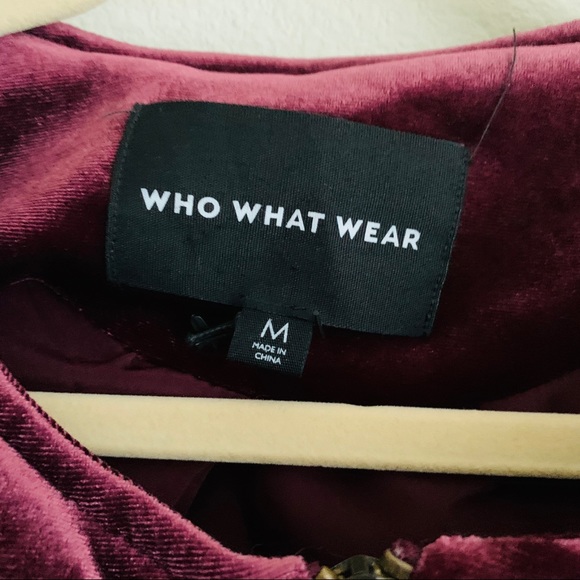 Who What Wear | Jackets & Coats | Who What Wear Berry Velvet Puffer ...